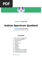 Autism Spectrum Quotient Guide | PDF