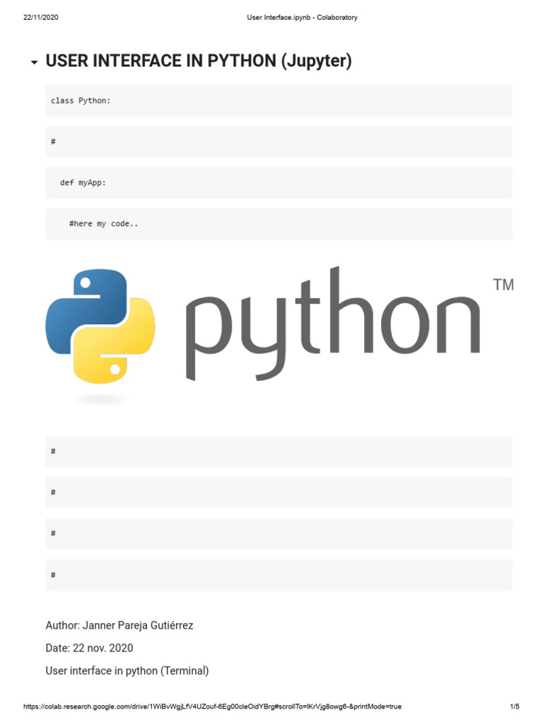 User Interface - Colaboratory | PDF | User Interface | Computing