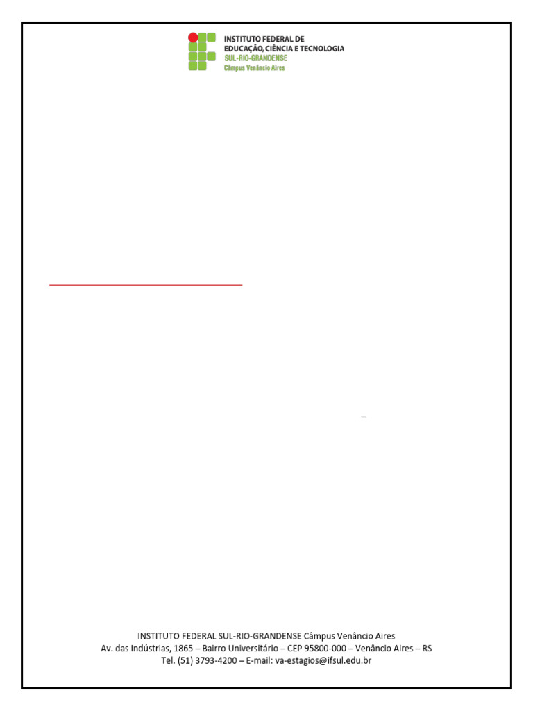 Documentos para Estágio e Relatório 3 | PDF