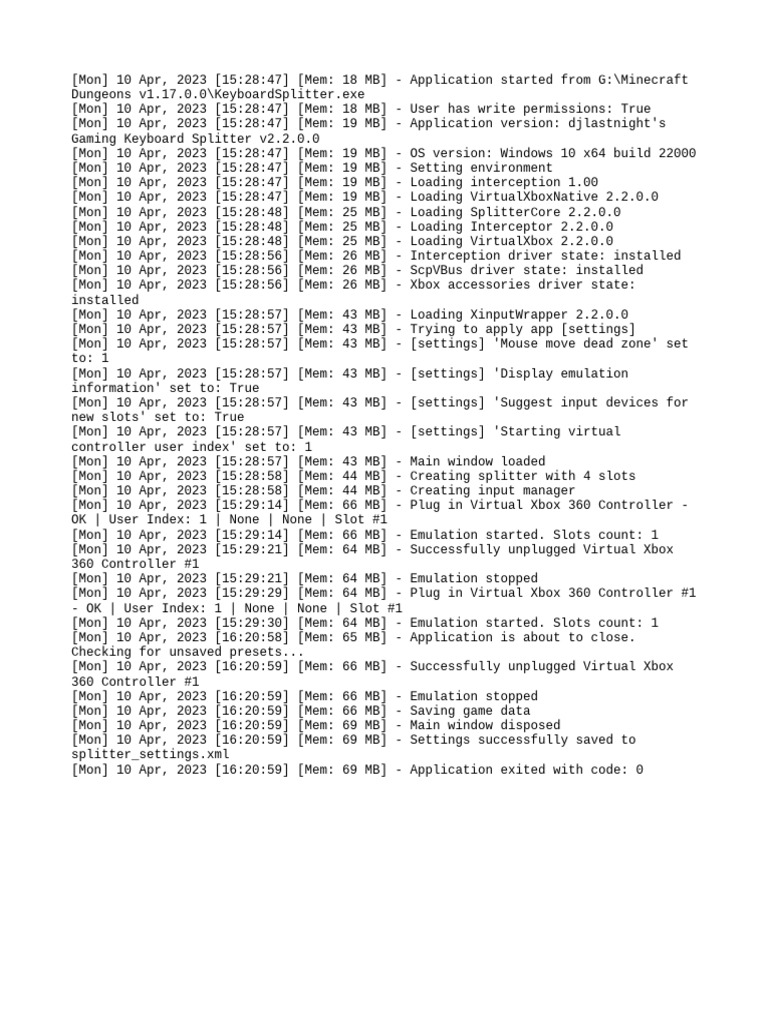 splitter_log | PDF | Operating System Families | Computing Platforms
