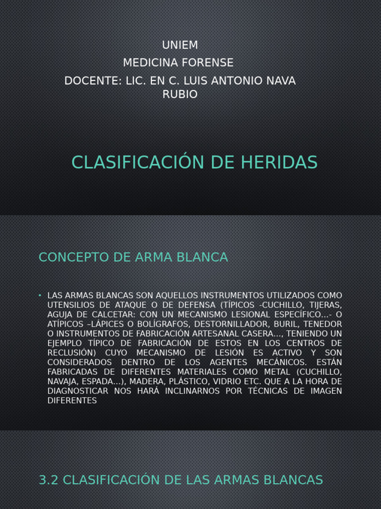 Clasificación de Heridas | PDF | Piel