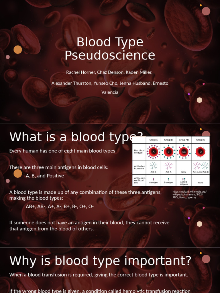 Eng Pseudoscience Presentation | PDF | Blood Type | Diseases And Disorders