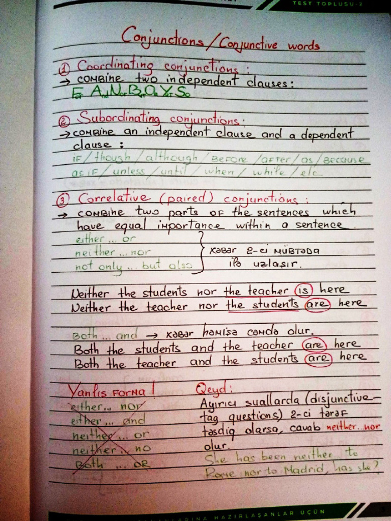 Grammar & Conjunctions | PDF