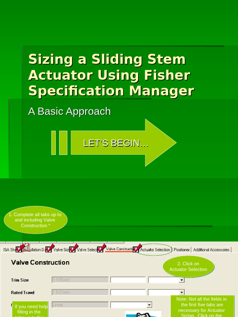Sizing A Sliding Stem Actuator | PDF | Actuator