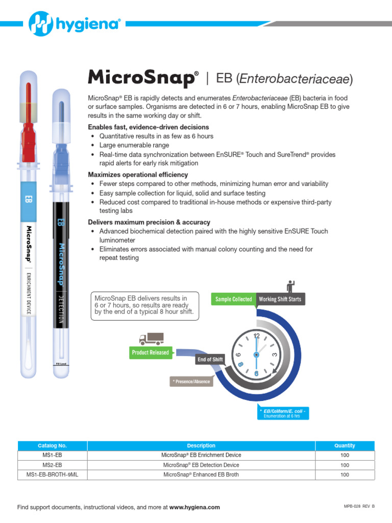 Microsnap-Eb-Product-Sheet - Pruebas | PDF | Sampling (Statistics ...