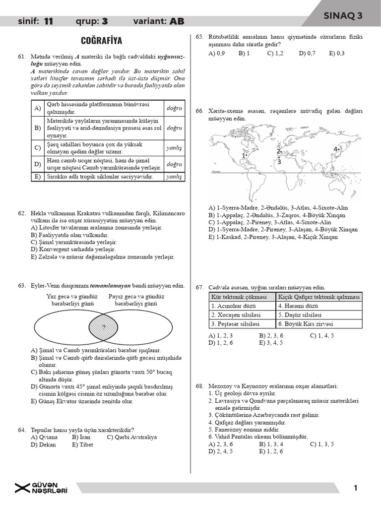 Cografiya 11 AB AZ | PDF