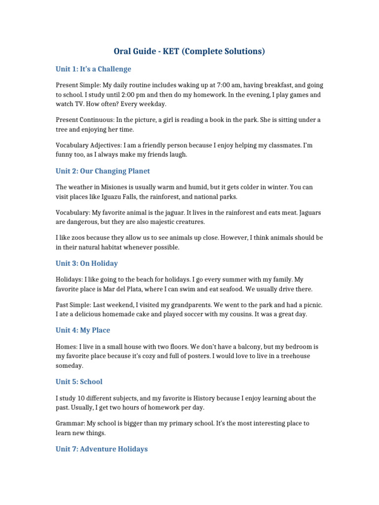 Oral Guide KET Complete | PDF