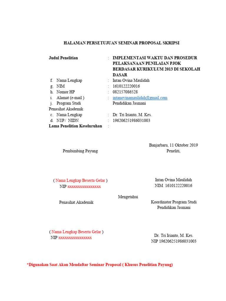 03_Contoh-Halaman-Persetujuan-Sempro-Penelitian-Payung- | PDF