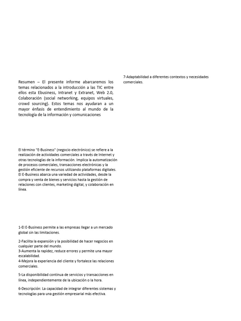 Informe Final Tic | PDF | Comercio electrónico | Servicio de redes sociales