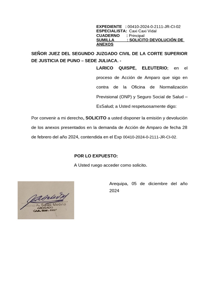 Solicito Quede Consentida La Sentencia - Eleuterio | PDF