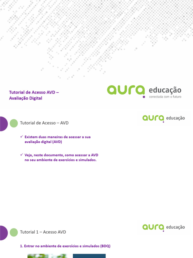 Tutorial AVD - Acesso Aluno | PDF
