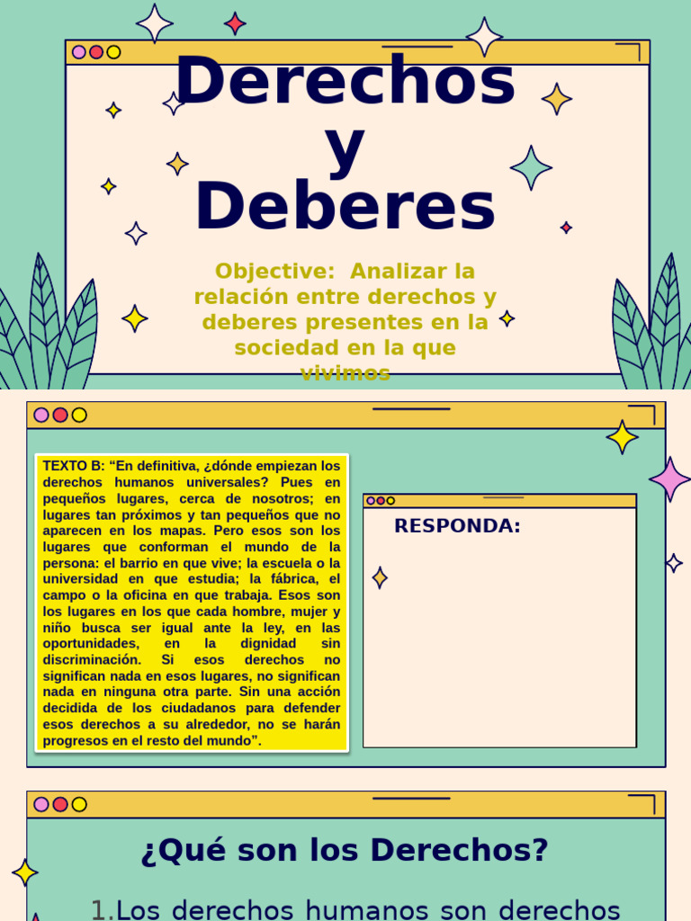 DERECHOS Y DEBERES REPASO | PDF | Etica social | Derechos humanos