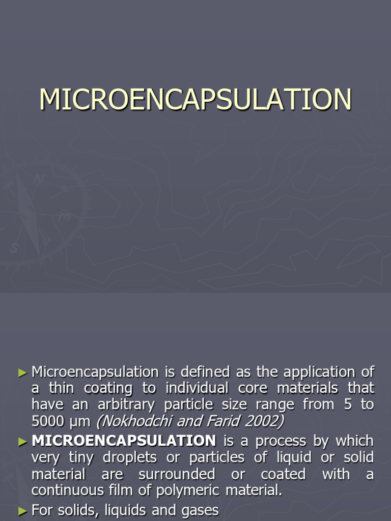 MICROENCAPSULATION | PDF | Emulsion | Phase (Matter)