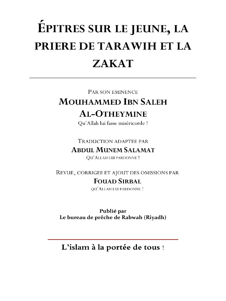 ZAKAT JEUNE | PDF