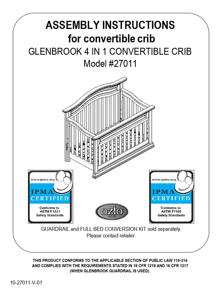 Glenbrook 4-in-1 Crib Assembly Guide | PDF