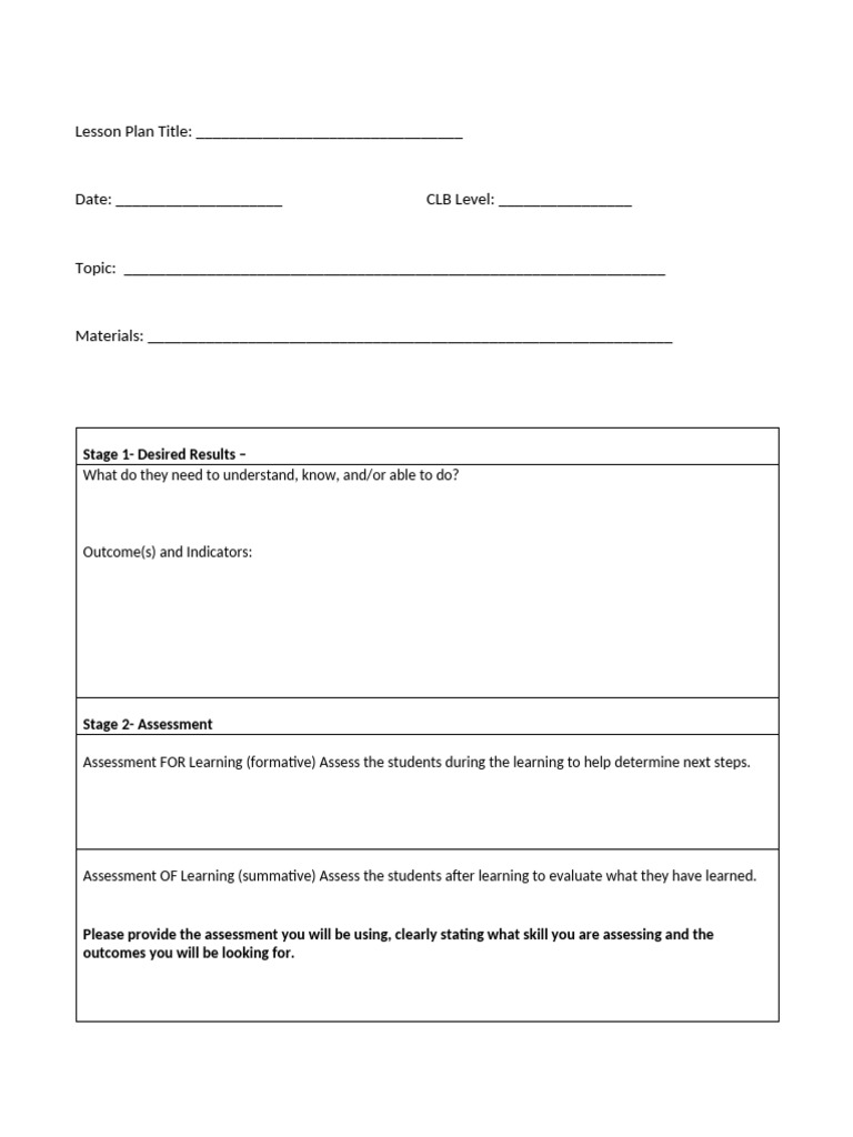 Lesson Plan Template | PDF