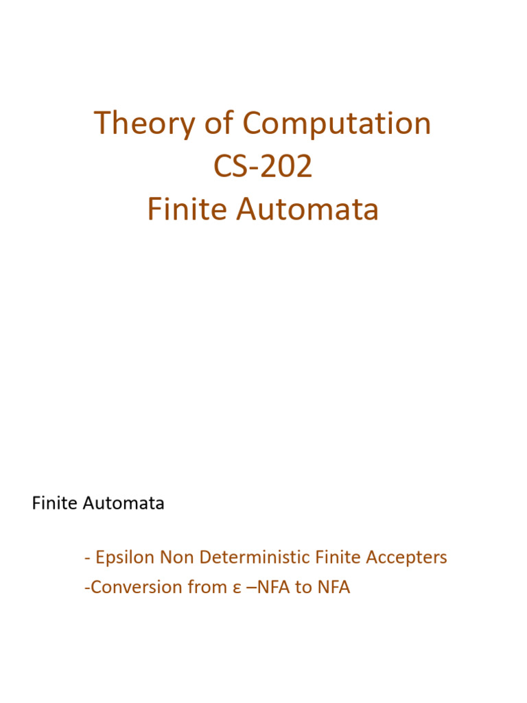 2.4 E-Nfa To Nfa Conversion | PDF | Theory Of Computation | Theoretical Computer Science