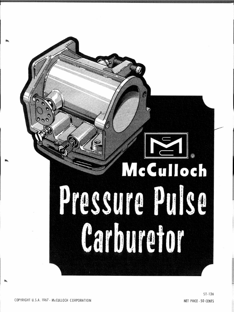 McCulloch Pressure Pulse Carb | PDF