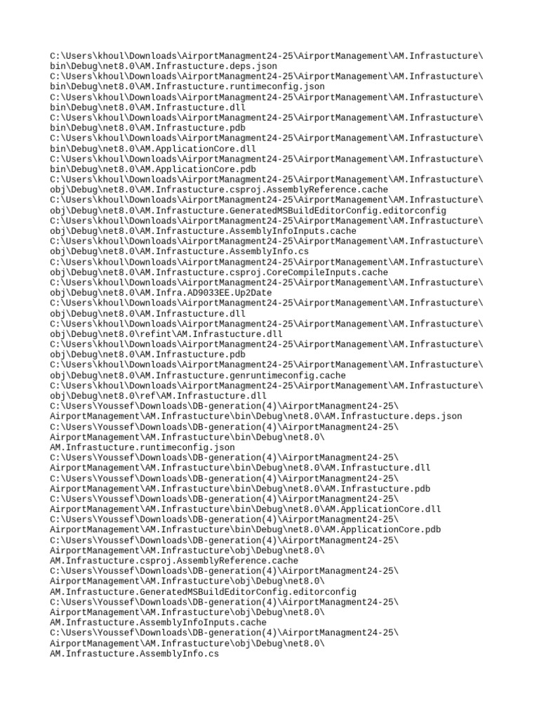 AM.Infrastucture.csproj.FileListAbsolute | PDF