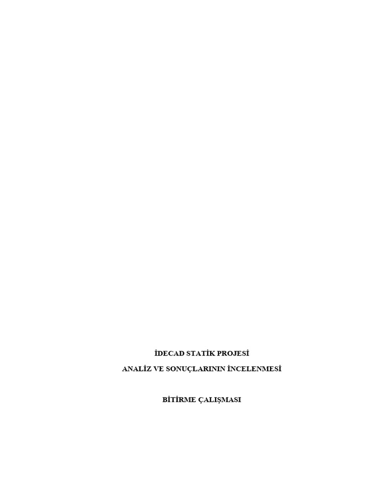 Idecad Statik Projesi | PDF