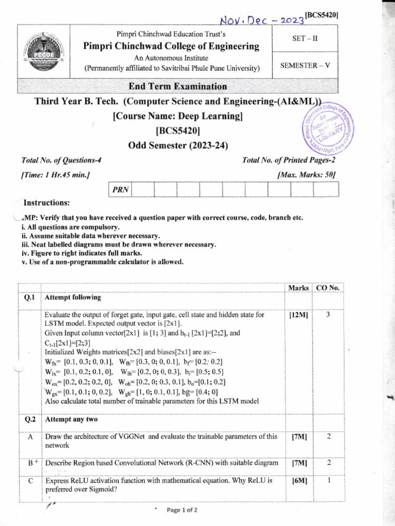 Deep Learning Nov-2024 | PDF | Machine Learning | Applied Mathematics