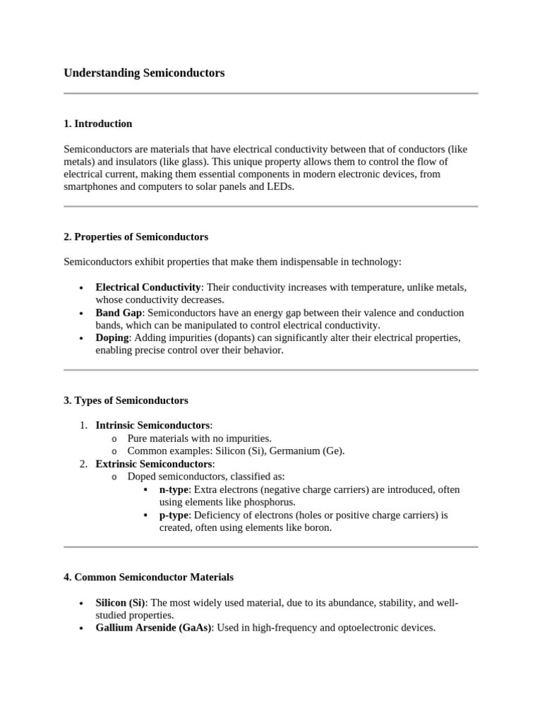 Understanding Semiconductors | PDF | Semiconductors | Doping ...
