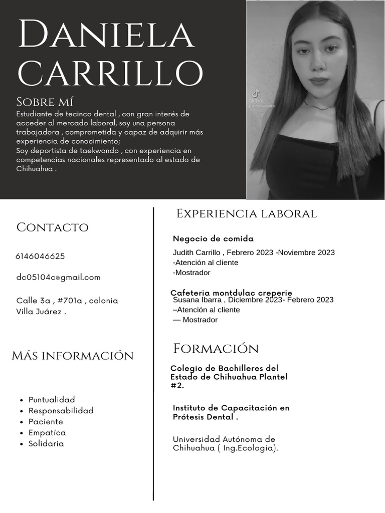 Currículum Daniela Carrillo | PDF