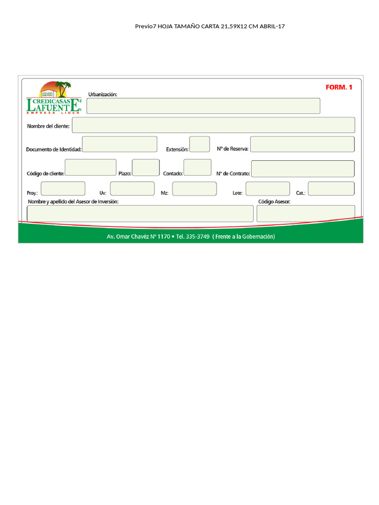 Guia Final Formularios Credicasas May-17 | PDF