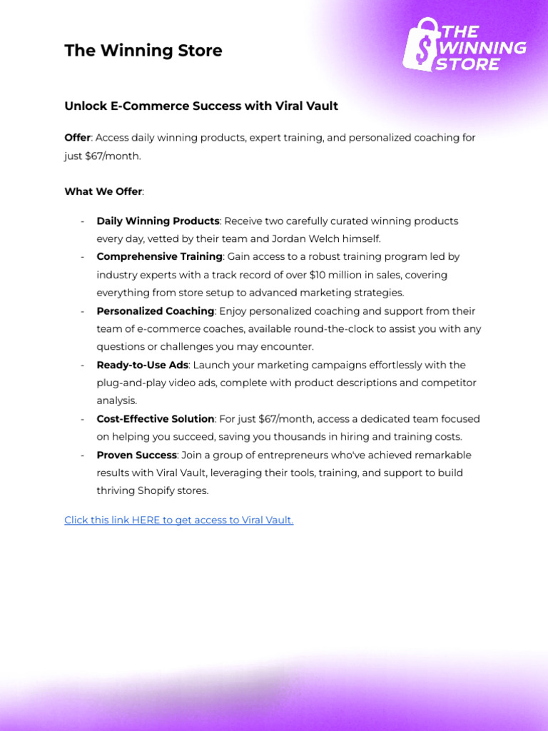 The Winning Store Resourses | PDF