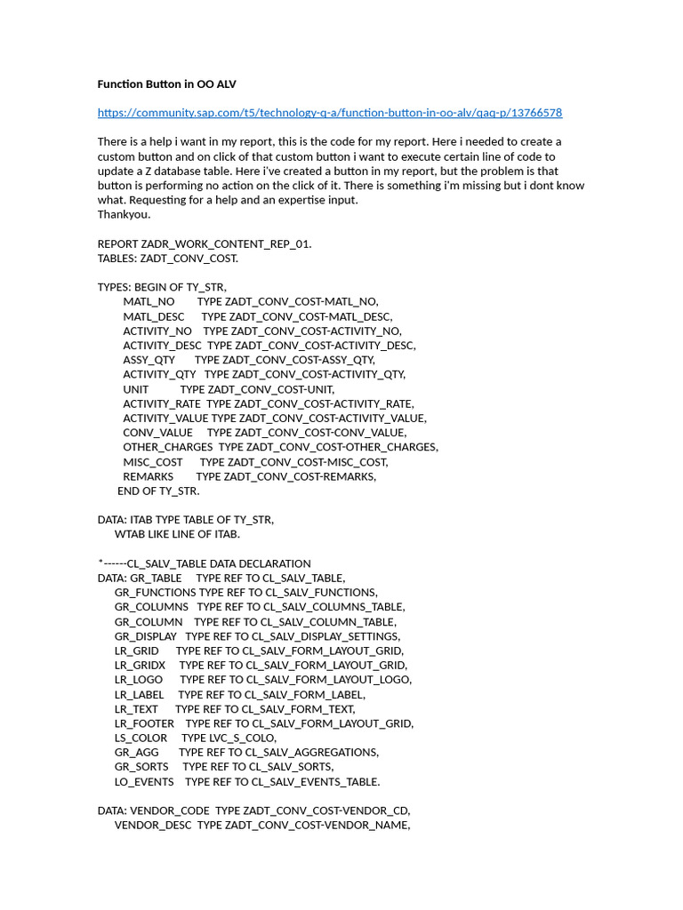 Function Button in OO ALV | PDF | Software | Programming Paradigms