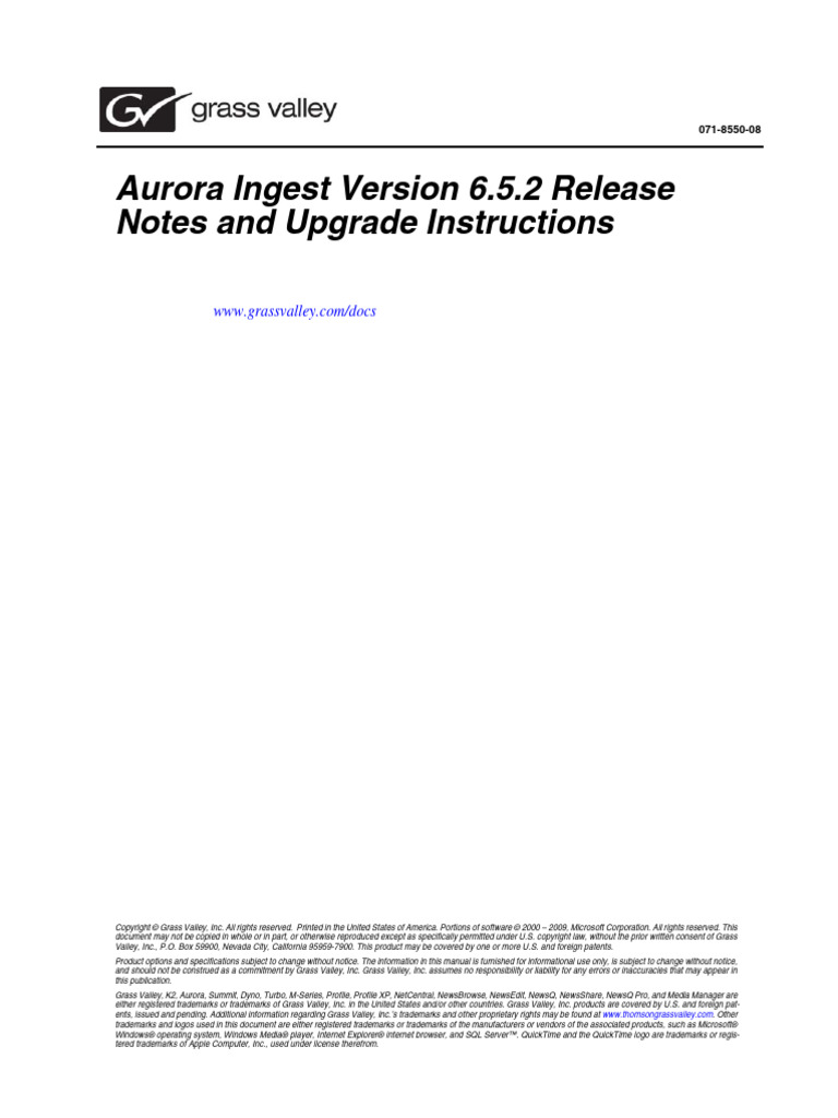 Ingest 6.5.2 Release Notes | PDF | Microsoft Windows | Windows Xp