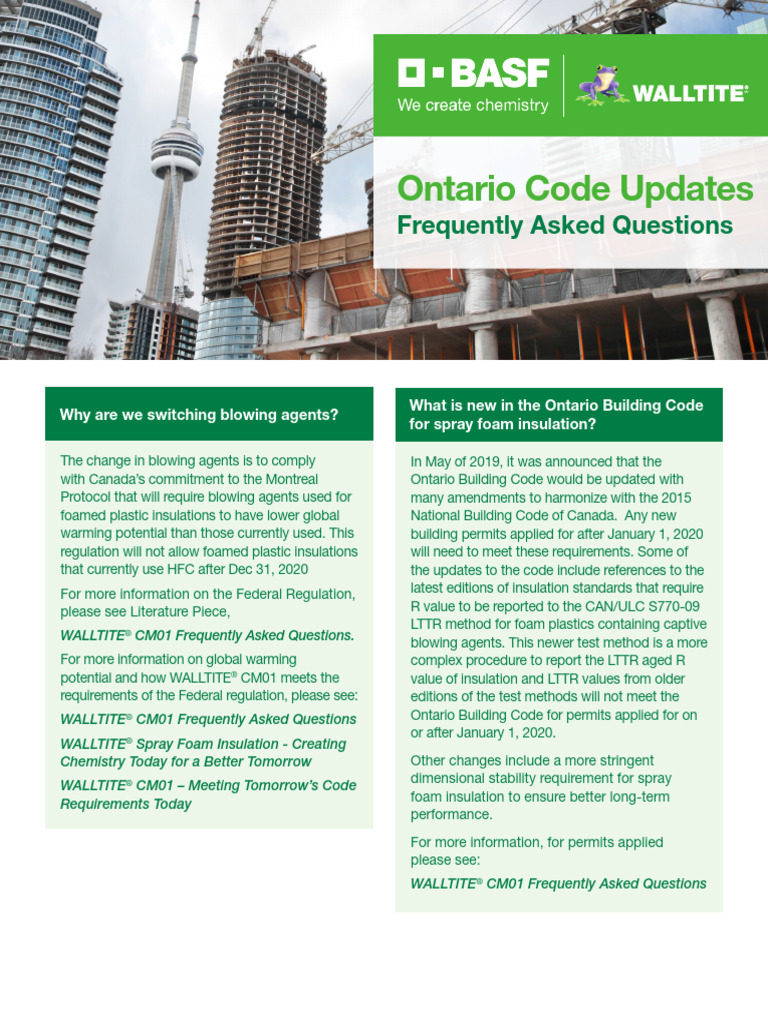 2020 Ontario Code Updates - FAQ | PDF