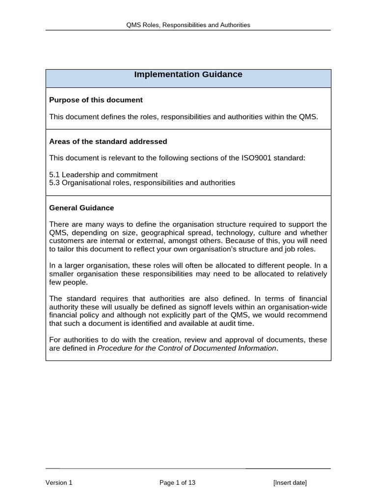 QMS-DOC-05-3 QMS Roles Responsibilities and Authorities-not reviewed ...