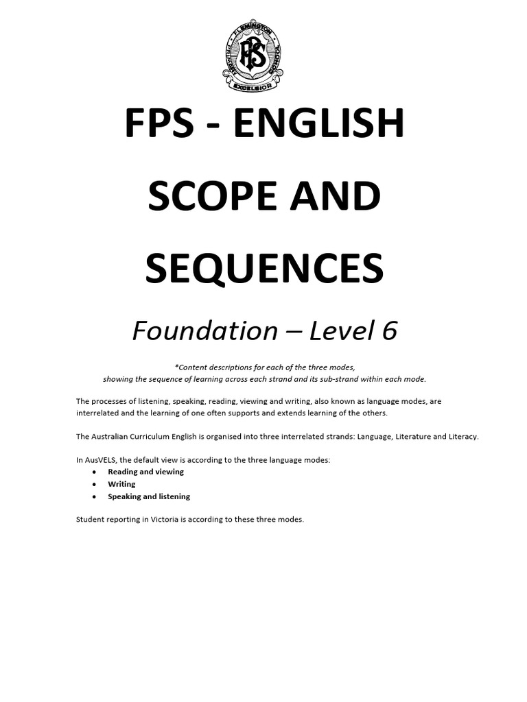 fps__english_scope_and_sequence_1 | PDF | Reading Comprehension | Word