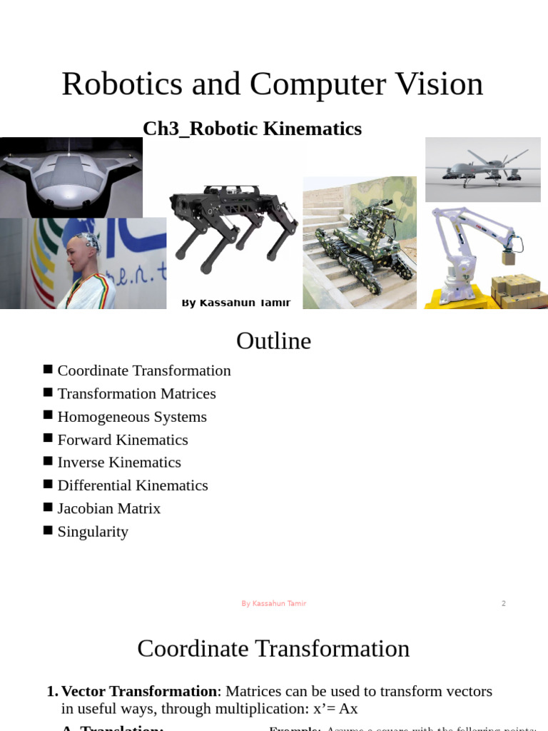 Ch3 - Lec1 - Robotic Kinematics | PDF | Kinematics | Matrix (Mathematics)