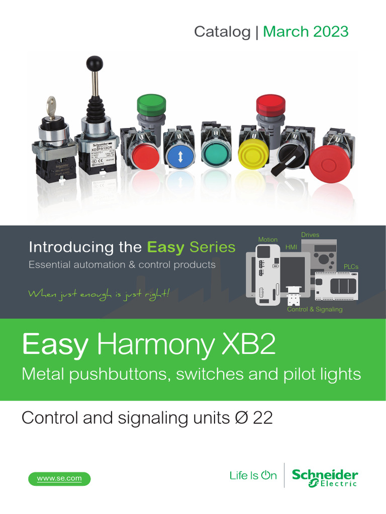 Easy Harmony XB2 Push Button Catalog | PDF | Switch | Color