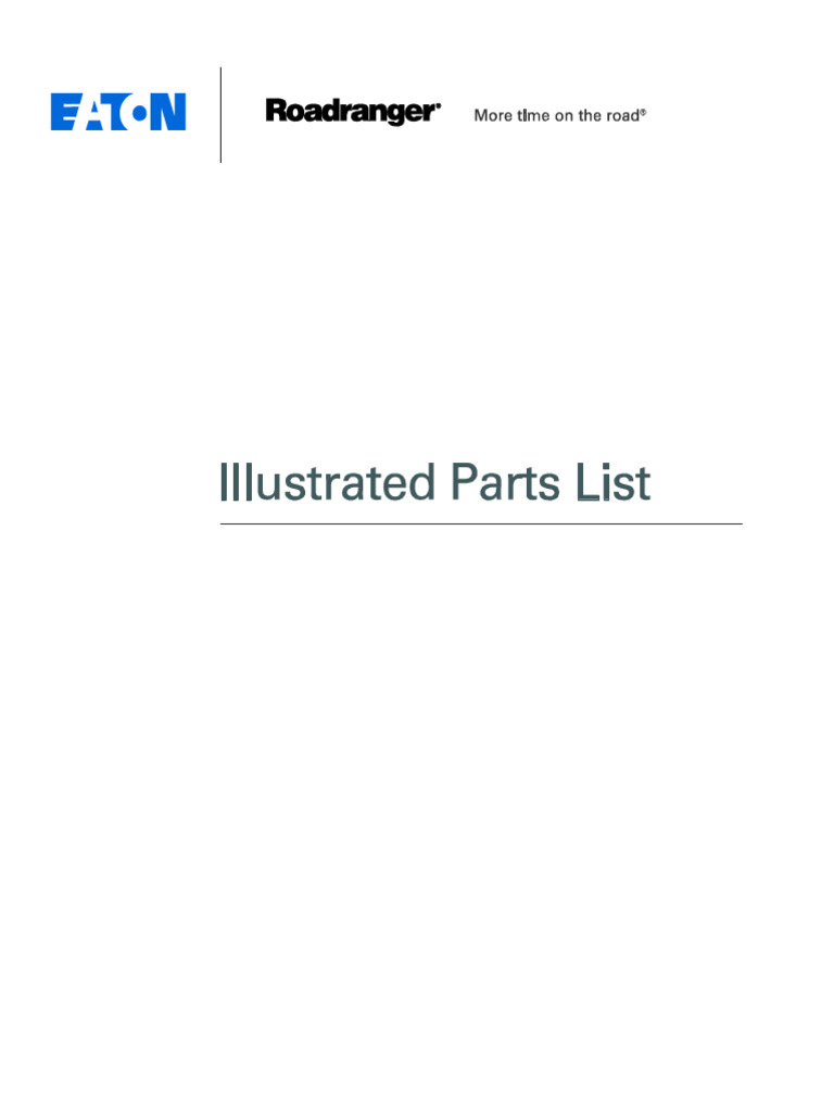 Eaton RTXF 12609r Transmission Illustrated Parts List en Us | PDF ...