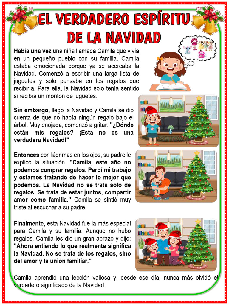Ficha Leemos Un Cuento Navideño Maestra Janet | PDF | Navidad