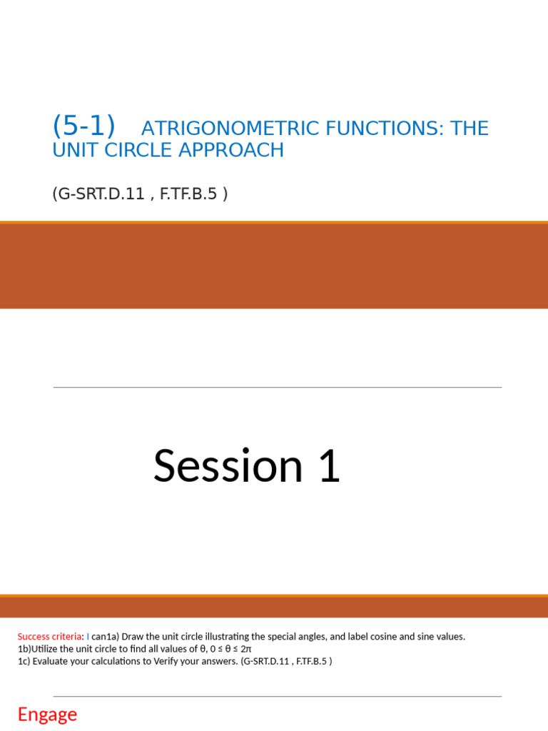 Ppt g12 u5 l1 Week12 | PDF | Trigonometric Functions | Trigonometry