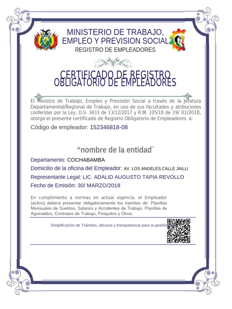 modelo editable de ROE - | PDF