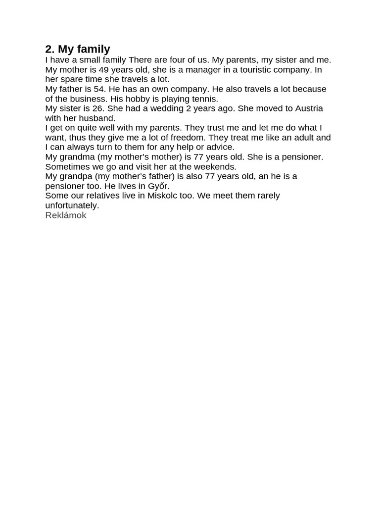 2.my Family | PDF