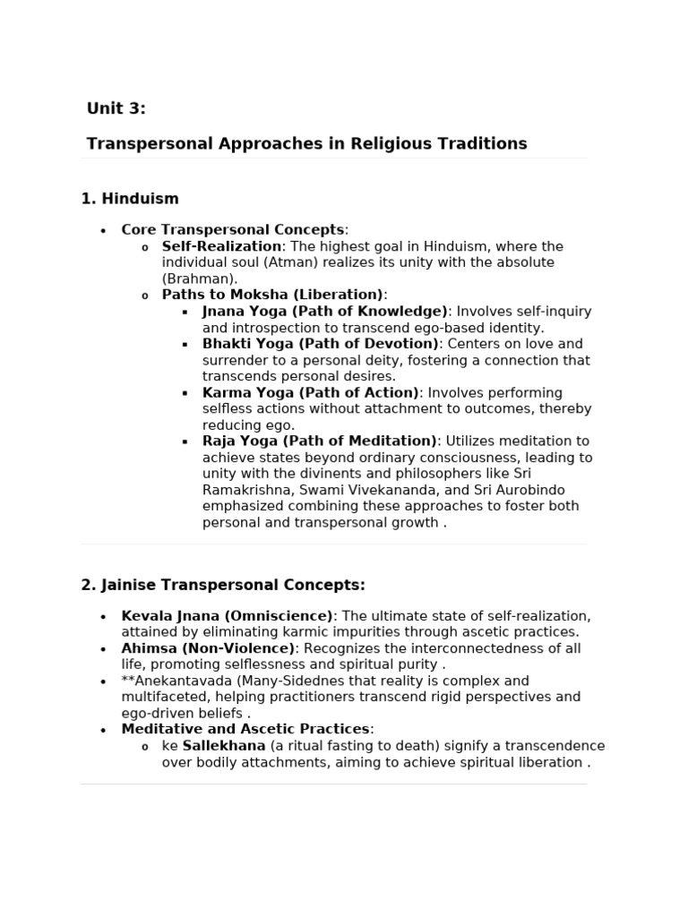 Unit 3 ITP | PDF | Moksha | Yoga