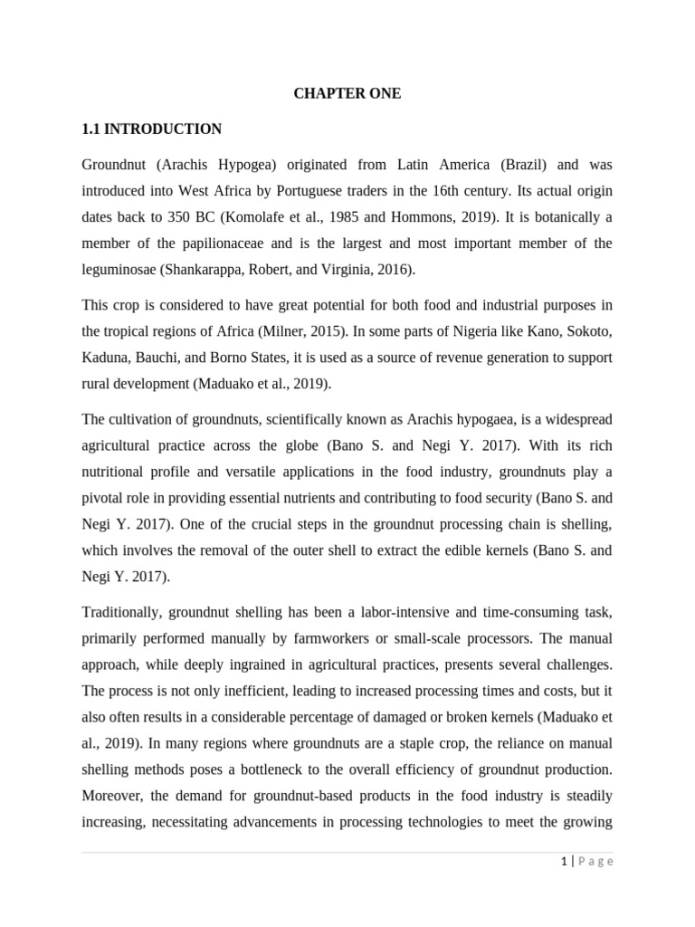 Design and Construction of Groundnut She | PDF | Peanuts | Legume