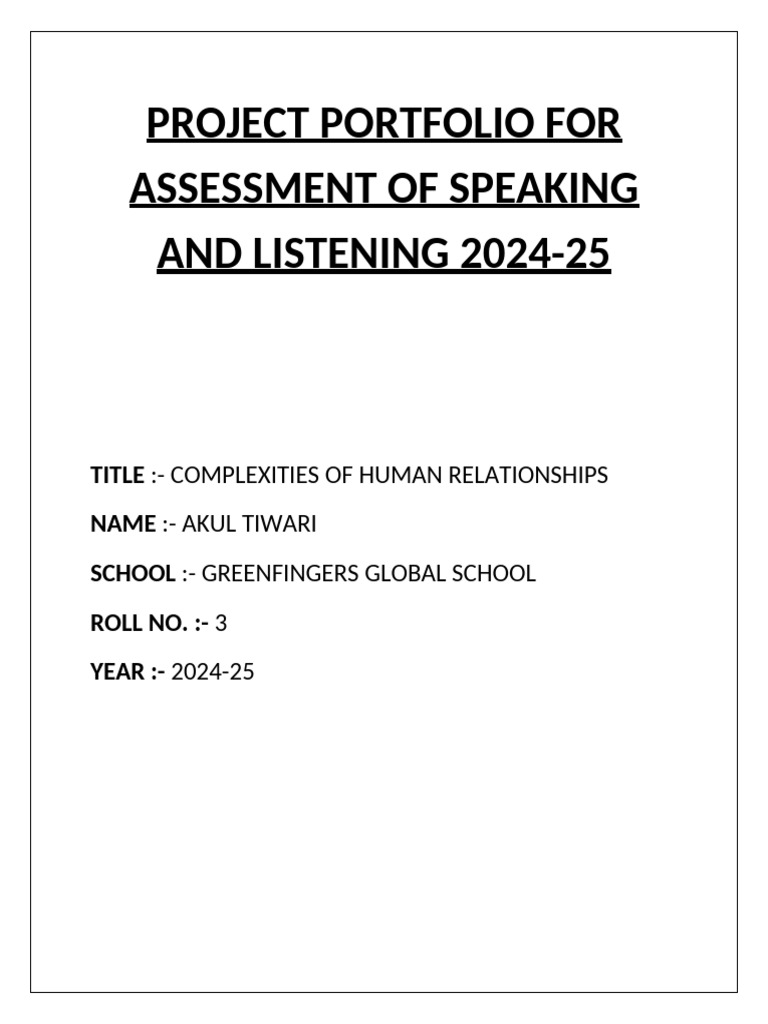 Complexities of Human Relationships | PDF | Attachment Theory ...