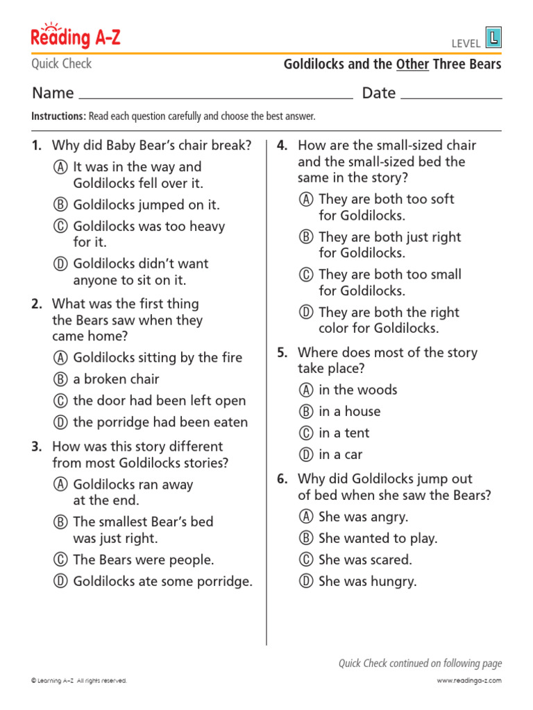 Goldilocks and The Other Three Bears | PDF | Goldilocks And The Three Bears