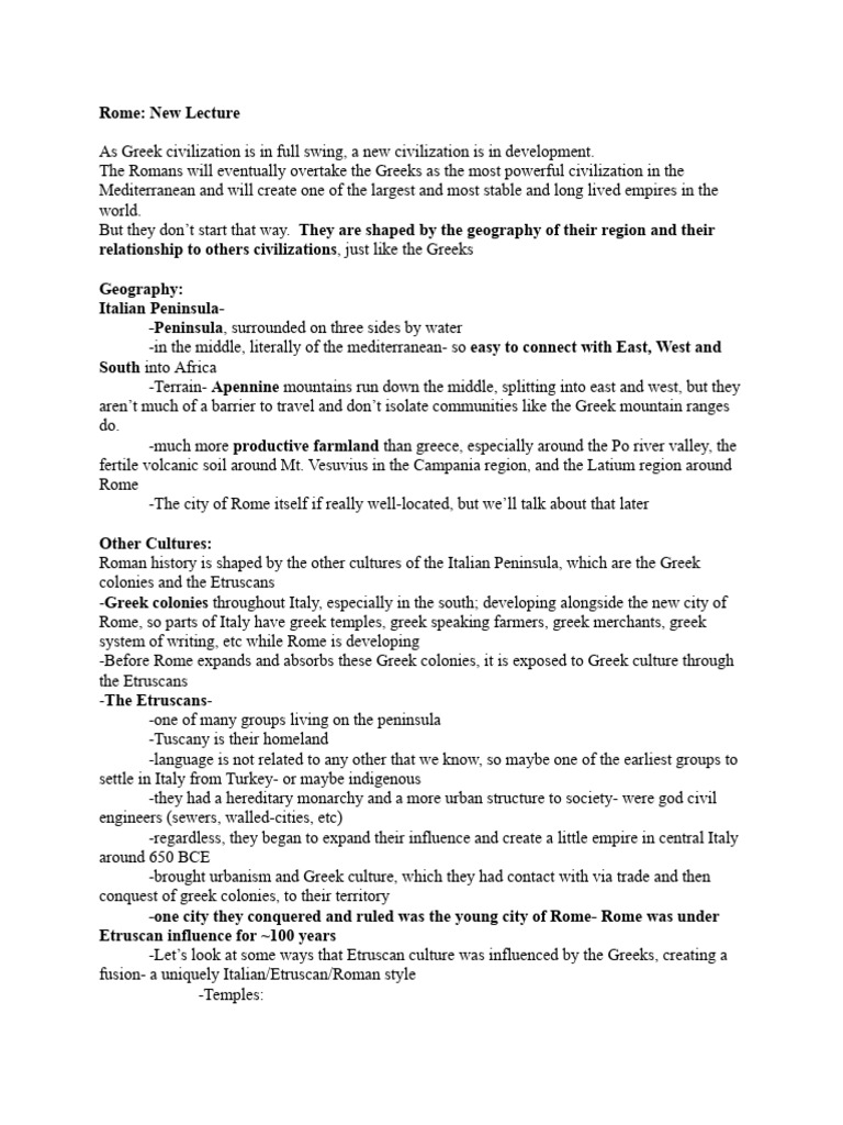Ancient Rome Lecture Notes, Classical Med 2021 | PDF | Mark Antony ...