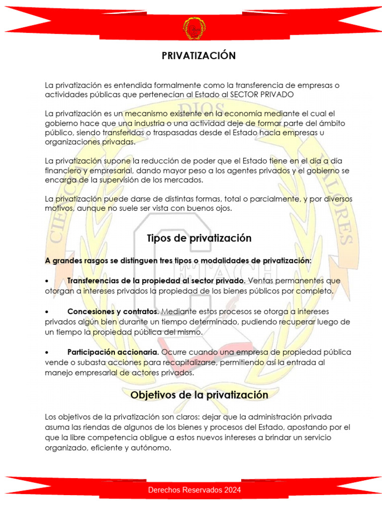 Semana 2 Privatizaci%c3%93n | PDF | Privatización | Guatemala