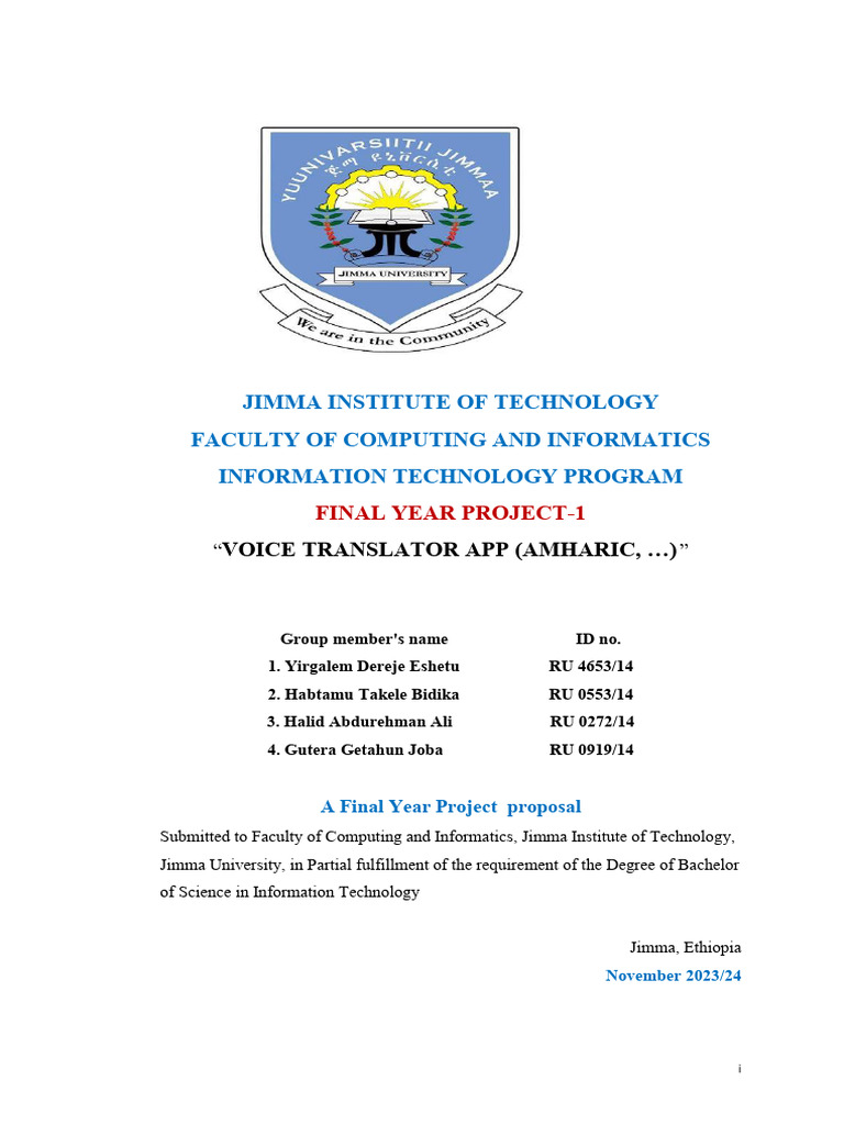 Proposal FYP | PDF | Mobile App | Speech Recognition