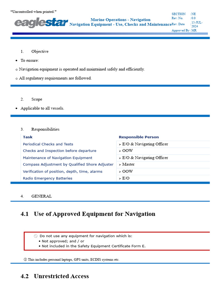 Navigation Eqipment - Ne | PDF | Compass | Navigation