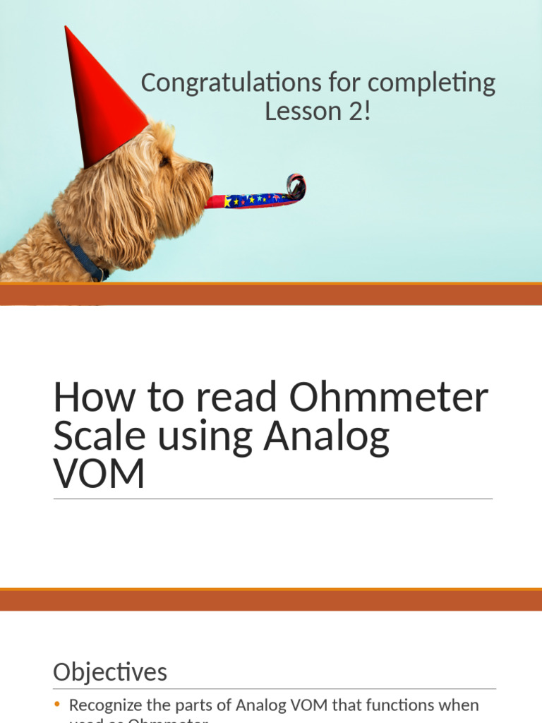 How to Read Ohmmeter Scale Using Analog VOM(1) | PDF | Measuring ...